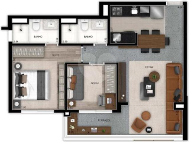 Apartamento com 2 quartos à venda em Jardim Paulista SP