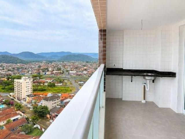 Apartamento com 2 quartos à venda em Mongaguá | 67,55m² | 1 suíte | vista lateral mar | lazer comple