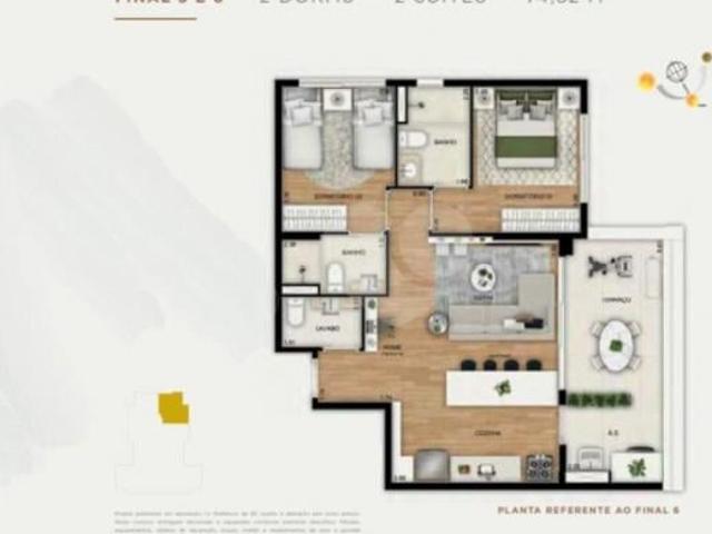Apartamento com 2 quartos à venda em Parque Imperial SP