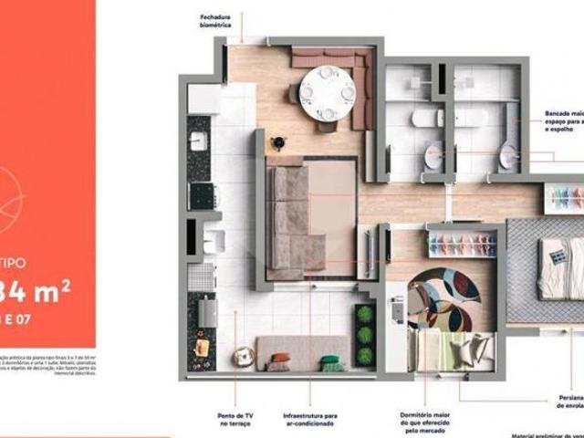 Apartamento com 2 quartos à venda em Vila bandeirantes SP