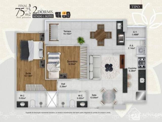 Apartamento com 2 quartos à venda na Vila Guilhermina Praia Grande/SP