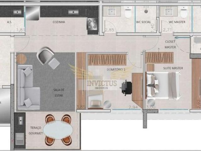 Apartamento com 2 Quartos para Comprar, 72m² Bairro Jardim, Santo André/SP