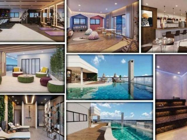 Apartamento com 2 quartos, 1 suíte, varanda gourmet com churrasqueira a carvão, vista livre e para o
