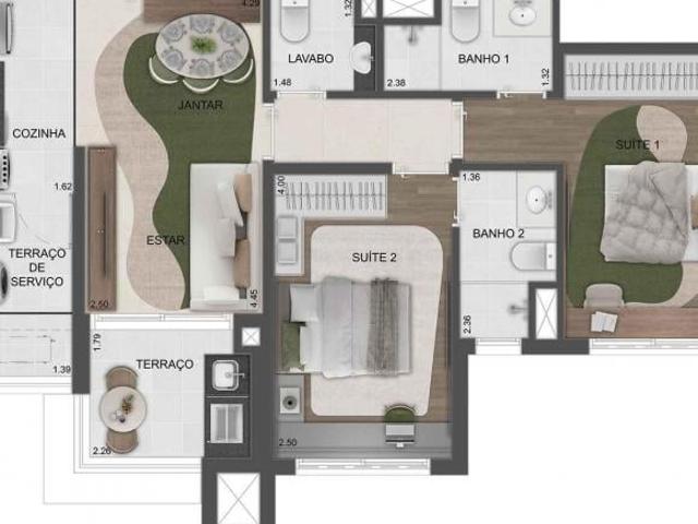 Apartamento com 1 Suítes, com 33 m², com 1 vaga a venda no São Caetano do Sul