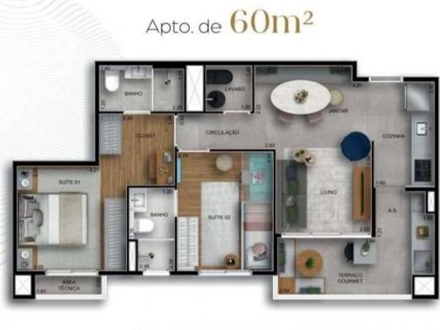Apartamento com 2 suítes no centro de Osasco ao lado da Av Autonomista