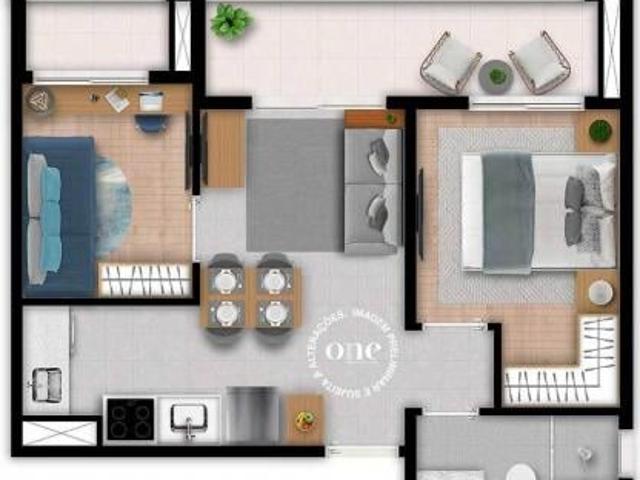Apartamento com 30 m², com 1 dormitório no 10º andar a venda no Brooklin