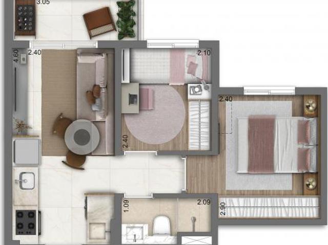 Apartamento com 32 m² e 2 quartos à venda em Vila Mariana