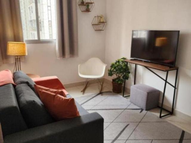 Apartamento com 37 m², 1 Dormitório com armário embutido, Sala, Cozinha americana, 1 Vaga