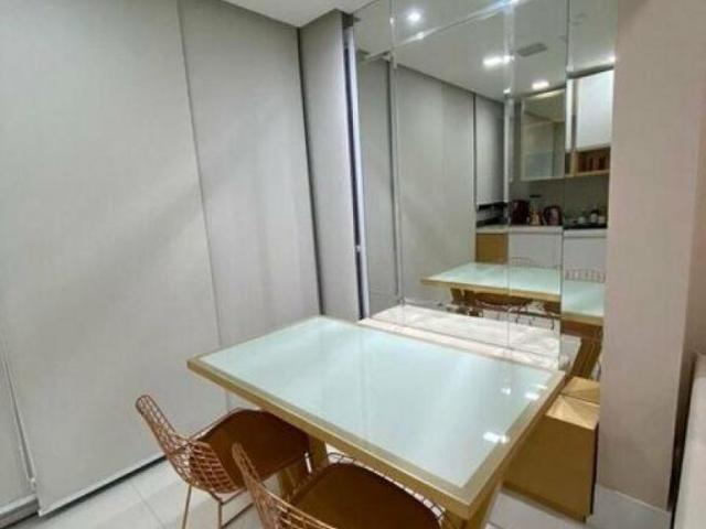 Apartamento com 38 m², Mobiliado, 1 Dormitório com armário embutido,1 Vaga