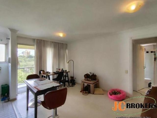 Apartamento com 45 m², 1 Dormitório, Sala com cozinha integrada, Varanda, 1 Vaga