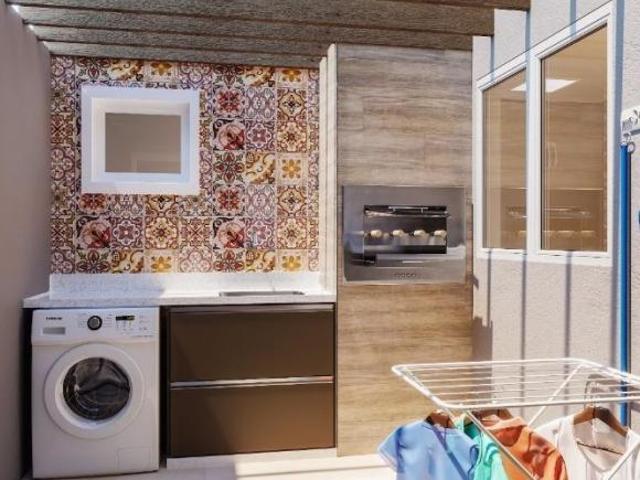 Apartamento com 49m², 2 dormitórios, banheiro, sala, cozinha, área de serviço, 2 vagas, Santo André