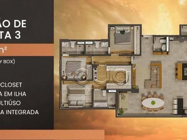 Apartamento com 4 dormitórios à venda, 147 m² por R$ 1.381.327,00 São Judas Piracicaba/SP