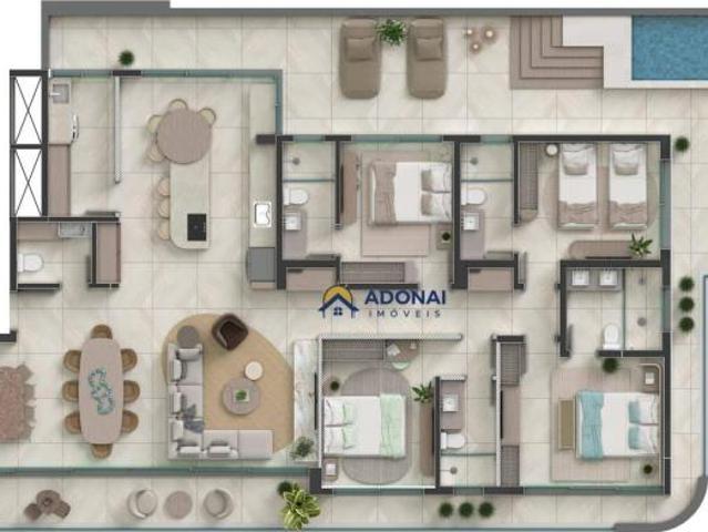 Apartamento com 4 dormitórios à venda por R$ 4.507.987,50 Centro Guaratuba/PR