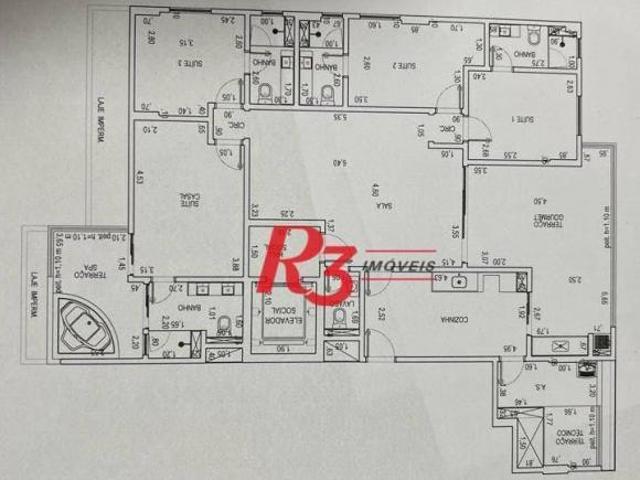 Apartamento com 4 dormitórios à venda, 164 m² por R$ 4.390.000,00 Ponta da Praia Santos/SP
