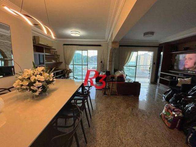 Apartamento com 4 dormitórios à venda, 240 m² por R$ 2.200.000,00 Ponta da Praia Santos/SP