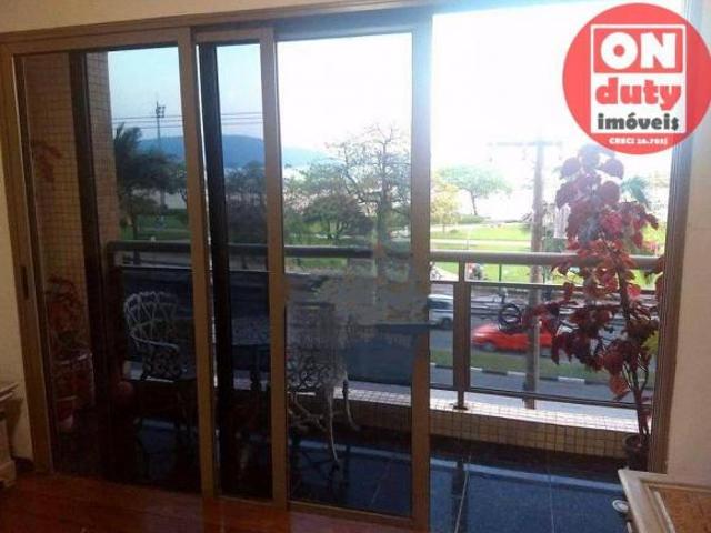 Apartamento com 4 dormitórios à venda, 228 m². frente mar Pompéia Santos/SP
