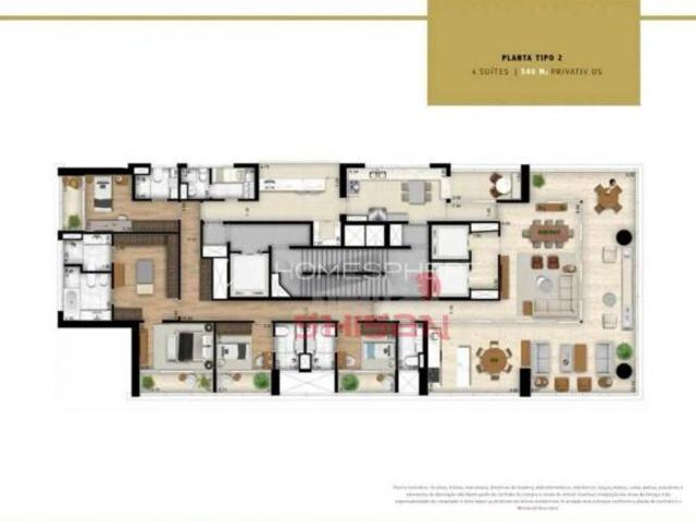 Apartamento com 4 dormitórios à venda, 340 m² por R$ 8.735.000,00 Pinheiros São Paulo/SP