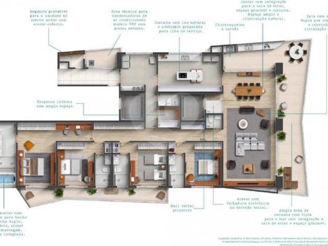 Apartamento com 4 quartos à venda em Gonzaga SP