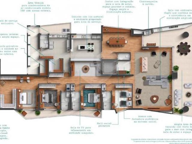 Apartamento com 4 quartos à venda em Gonzaga SP