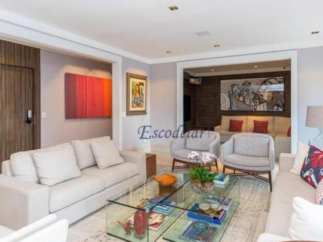 Apartamento com 4 suítes à venda, 307 m² porteira fechada Moema perto do parque Ibirapuera, rua