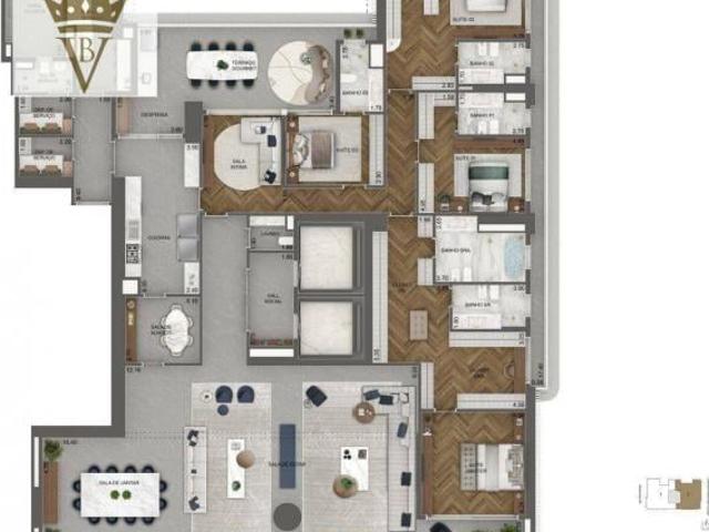Apartamento com 4 suítes à venda, 464 m² por R$ 14.533.486 Jardim Guedala São Paulo/SP