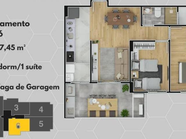 APARTAMENTO COM 67,45 m² MIRIM PRAIA GRANDE SP