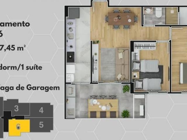 APARTAMENTO COM 67,45 m² MIRIM PRAIA GRANDE SP