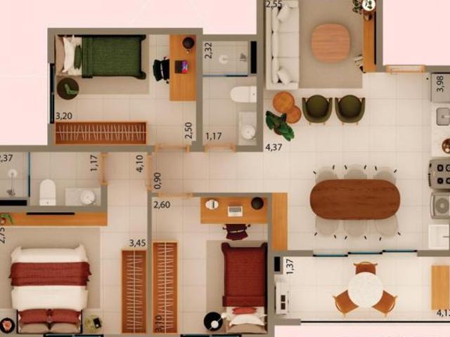 Apartamento com 70 m2 em inicio de vendas no Condominio Wine | Só aqui na Imobiliária Rosa e Rangel