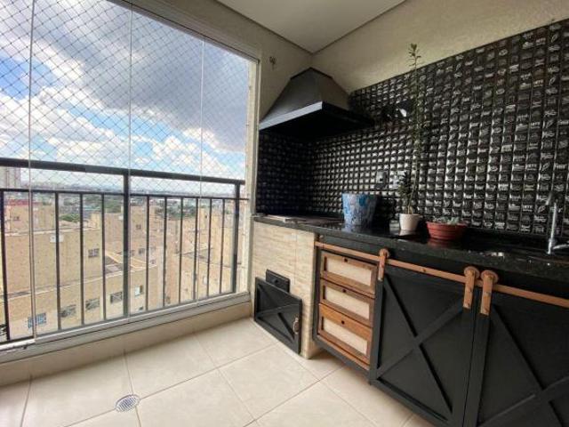 Apartamento com 70m², 2 dormitórios 1 suíte e varanda gourmet Gran village