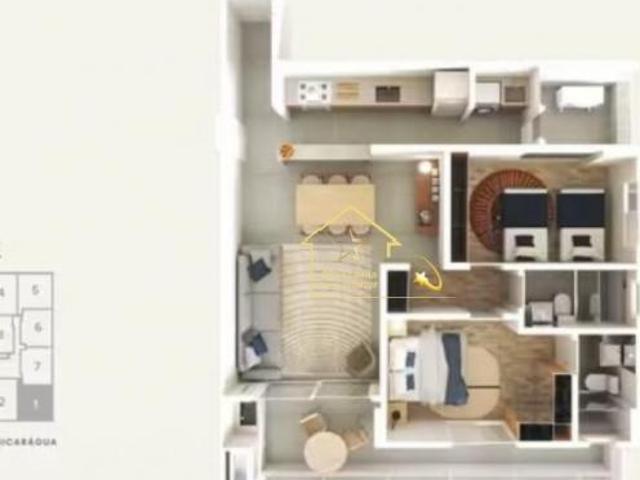 APARTAMENTO COM 73,23 m² GUILHERMINA PRAIA GRANDE SP