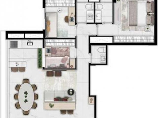 Apartamento com 89,68 m², com 3 Dormitórios 1 Vaga a venda no Alto da Boa Vista