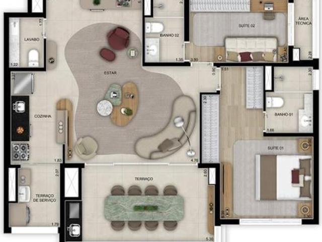 Apartamento com 97 m² 3 dormitórios a venda no Alto da Boa Vista