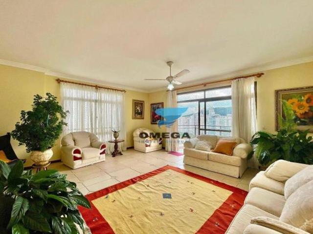 Apartamento com sacada e vista mar, 4 dormitórios, Sendo 4 Suítes à venda na Praia das Pitangueiras