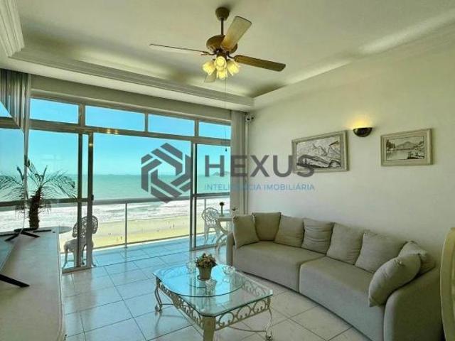 Apartamento frente mar com varanda vista mar nas Pitangueiras, Guarujá