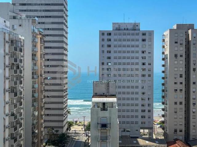 Apartamento com varanda vista mar e lazer na região da barra funda da Praia das Pitangueiras, Guaruj