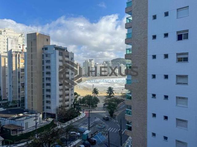 Apartamento com varanda vista mar na beira mar da Praia das Asturias, Guaruja
