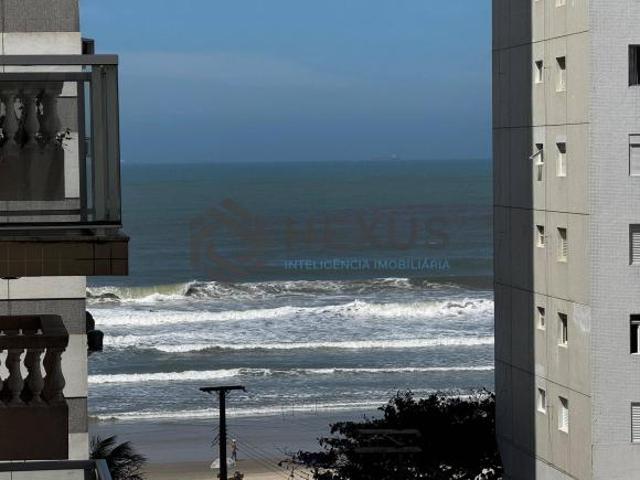 Apartamento com varanda vista mar na beira mar da Praia das Pitangueiras, Guaruj