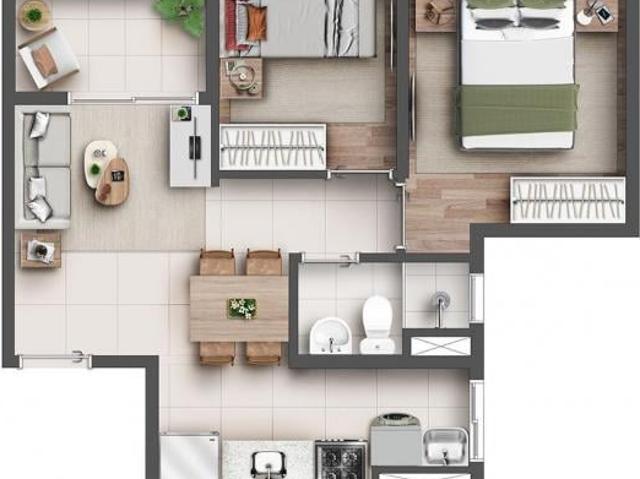 Apartamento com Varanda em Santana 2 Dormitórios em Bairro Nobre da Zona Norte