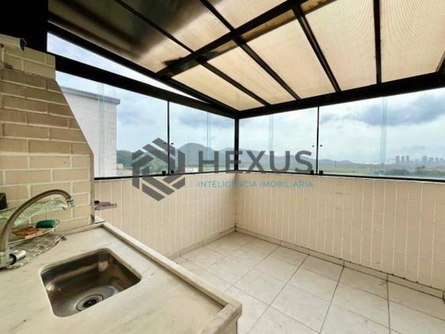 Apartamento com varanda gourmet e lazer na Praia das Asturias, Guaruja