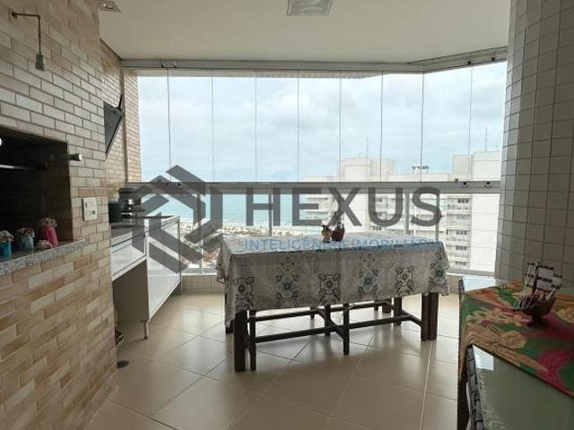 Apartamento com varanda gourmet vista mar e lazer na Enseada, Guarujá
