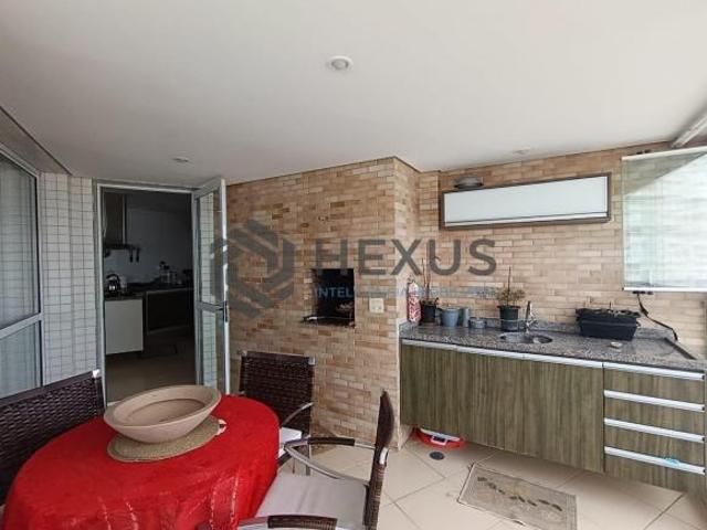 Apartamento com varanda gourmet vista mar e lazer na Enseada, Guarujá