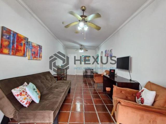 Apartamento com varanda na Praia das Asturias, Guaruja