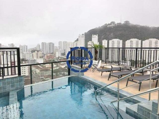 Apartamento com varanda, suíte e vista livre no Marapé