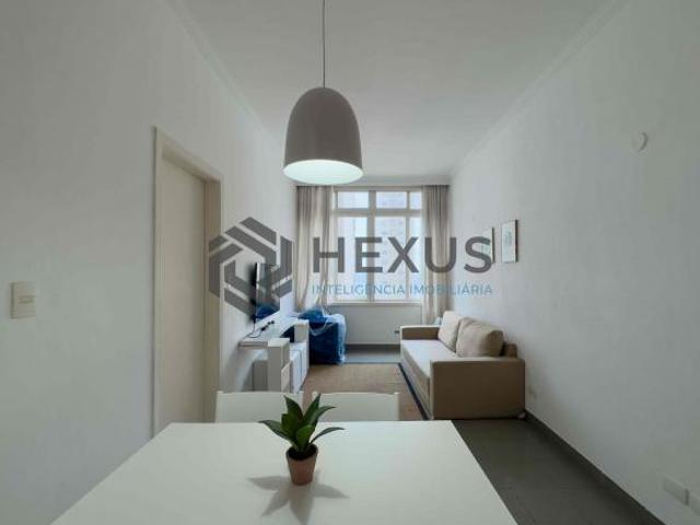 Apartamento com vista livre a uma quadra da Praia das Pitangueiras de 1 quarto