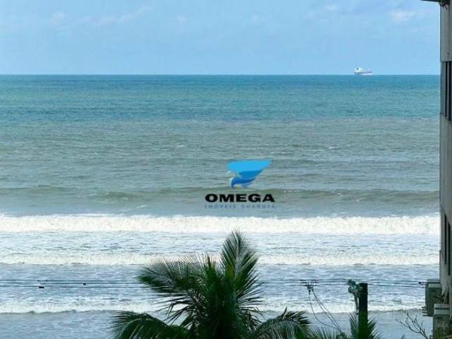 Apartamento com vista mar à venda na praia das Pitangueiras no Guarujá I Omega Imoveis