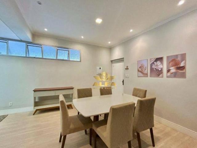 Apartamento com vista mar e varanda a 200 metros da Praia da Enseada – Alfa Imóveis Guarujá