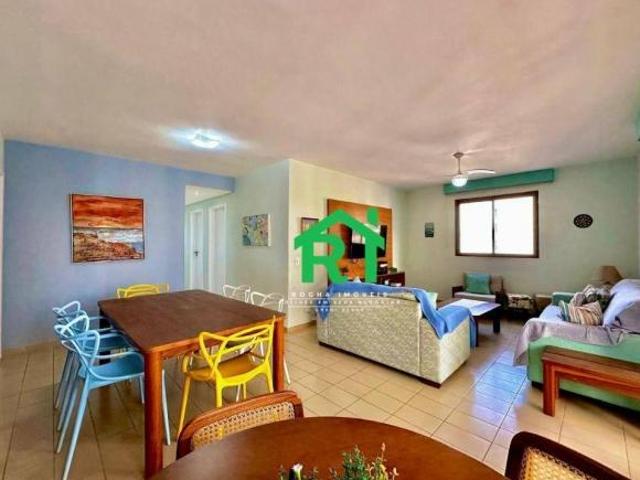 Apartamento com vista mar, 3 dormitórios 1 suíte, 2 vagas, Pitangueiras, Guarujá/SP