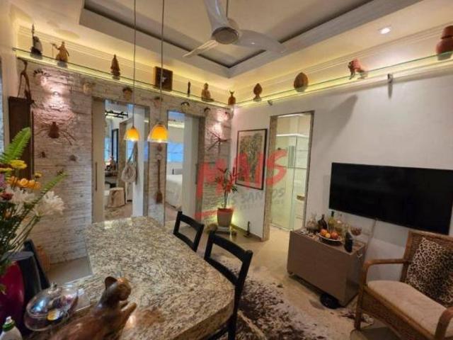 Apartamento com vista para o mar, 2 quartos, à venda, no José Menino Santos/SP