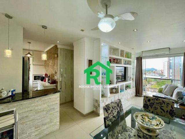 Apartamento com vista para o mar com 1 quarto, sacada e lazer à venda em Enseada, Guarujá