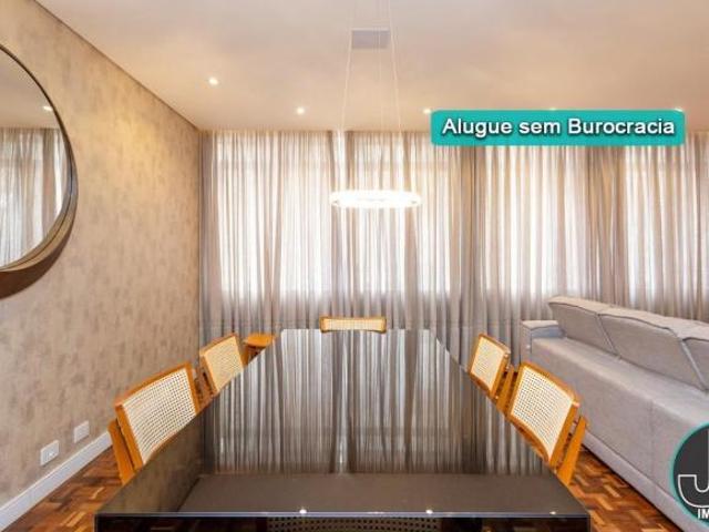 Apartamento Completamente Mobiliado para Alugar/Vender no Batel 101m² com 3 quartos, 1 suíte master